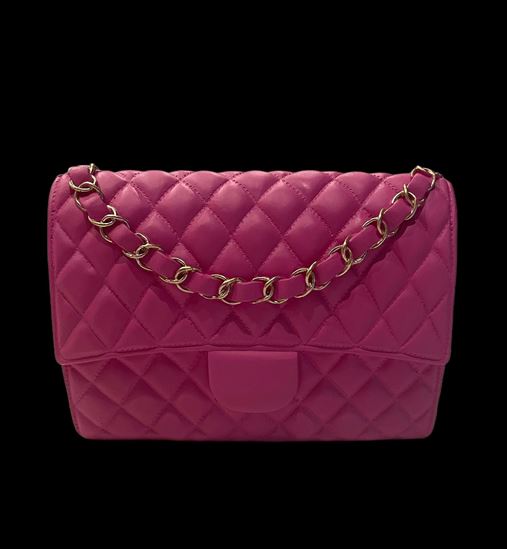 Elegant Cakery. Hot Pink Designer Handbag Cake Topper